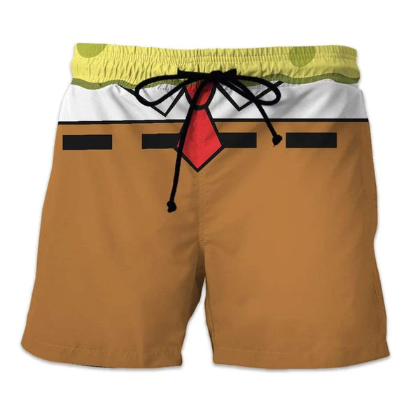 SpongeBob SquarePants Custom Outfit Swim Trunks | Mens Shorts ...